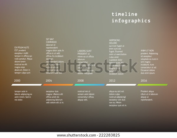 Vector Timeline Infographics Color Markers Indicators Stock Vector ...