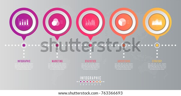 Vector Timeline Infographics Template Chart Diagram Stock Vector ...