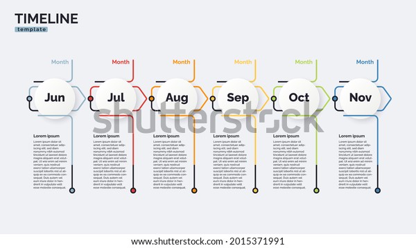 Vector Timeline Minimal Infographic Concept Template Stock Vector ...