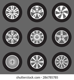 Car Tyre Vector Design Illustration Isolated Stock Vector (Royalty Free ...