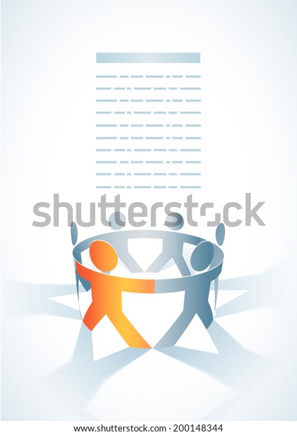 Vector Togetherness Concept Illustration People Symbol Stock Vector ...