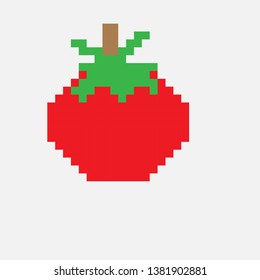 Tomato Pixel Art Tomatoes 8 Bit: vector de stock (libre de regalías ...