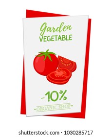 Vector Tomato Poster Banner Discount Sale Stock Vector (Royalty Free ...