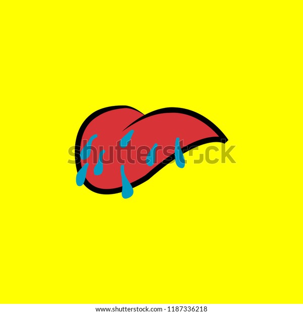 Vector Tongue Saliva Stock Vector (Royalty Free) 1187336218