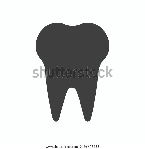 Vector Tooth Icon Tooth Logo Black Stock Vector (Royalty Free ...