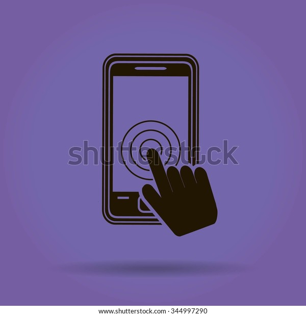 Vector Touch Screen Smartphone Icon Stock Vector (Royalty Free ...