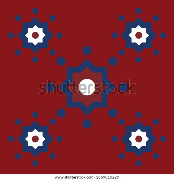 Vector of traditional ajrak textile design. Indian or Pakistani ...