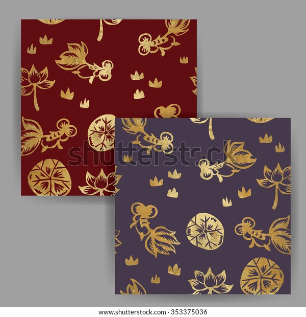 Vector Traditional Chinese Gold Fish Painting: เวกเตอร์สต็อก (ปลอดค่า ...