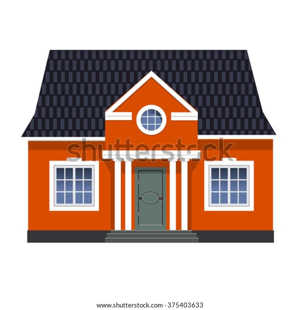 Vector Traditional Red English Cottage Stock Vector (Royalty Free ...