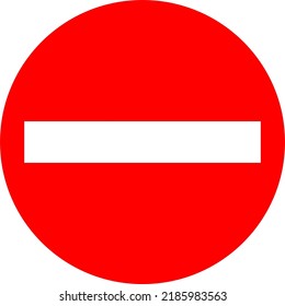 Vector Traffic Signs No Entry Stock Vector (Royalty Free) 2185983563 ...