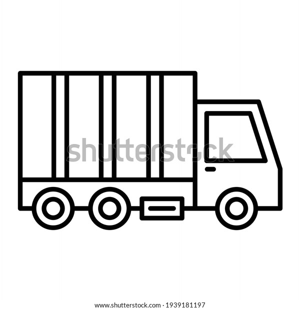 Vector Trailer Outline Icon Design Stock Vector (Royalty Free ...