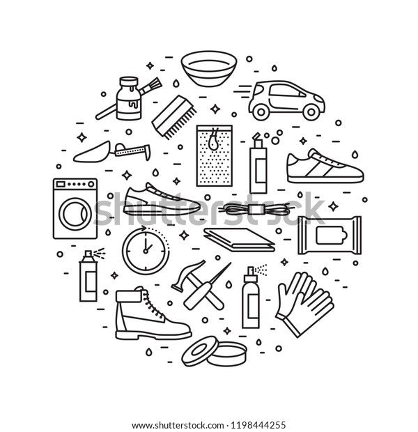 Vector Trainer Shoe Sign Symbol Collection Stock Vector (Royalty Free ...