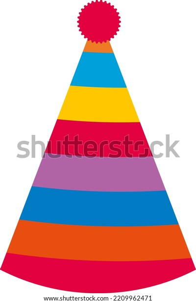 Vector Transparent Background Party Hat Colorful Stock Vector (Royalty ...