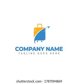 Vector Travel Luggage Logo Design Template Stock Vector (Royalty Free ...