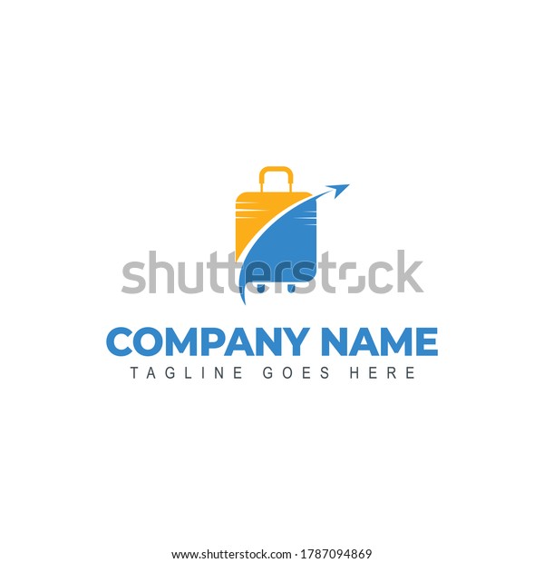 Vector Travel Luggage Logo Design Template Stock Vector (Royalty Free ...
