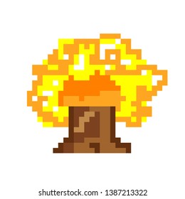 Vector Tree Birch Pixel Art Color Stock Vector (Royalty Free ...