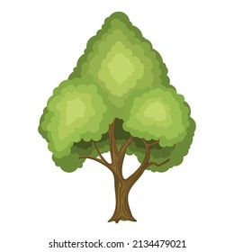 Vector Tree Isolated On White Background Stock Vector (Royalty Free ...