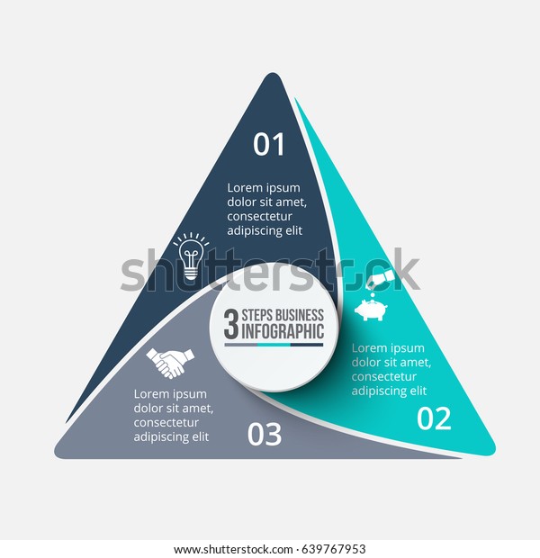 Vector Triagle Infographic Template Cycle Diagram Stock Vector (Royalty ...