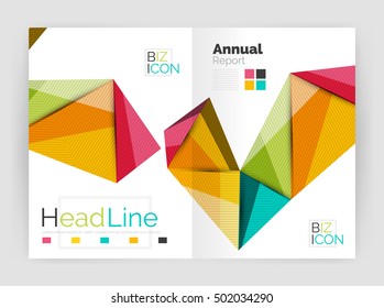 Vector Triangle Business Brochure Template Stock Vector (Royalty Free ...