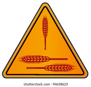 Vector Triangular Road Sign Ears Corn Stock Vector (Royalty Free ...