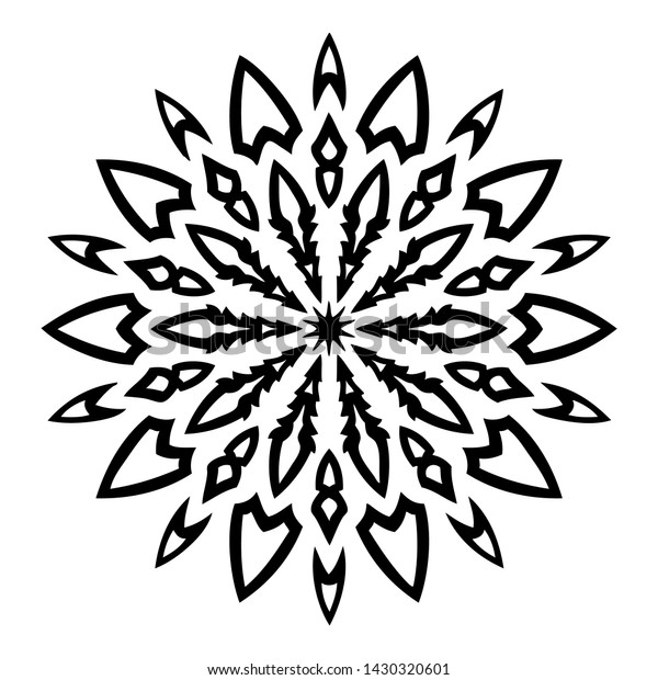 Vector tribal arrow head mandala design motif