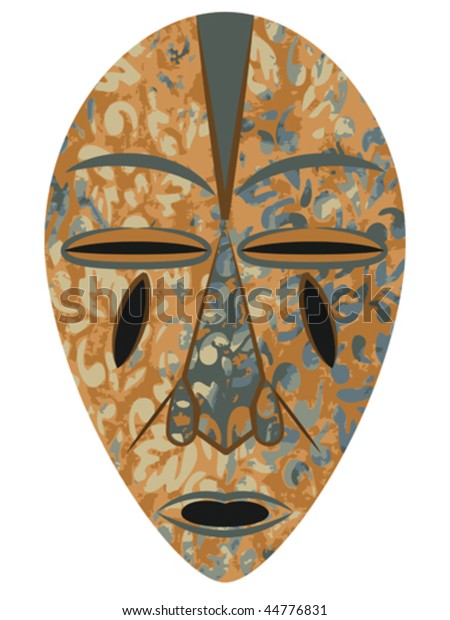 Vector Tribal Mask Isolated On White Stock Vector (Royalty Free) 44776831
