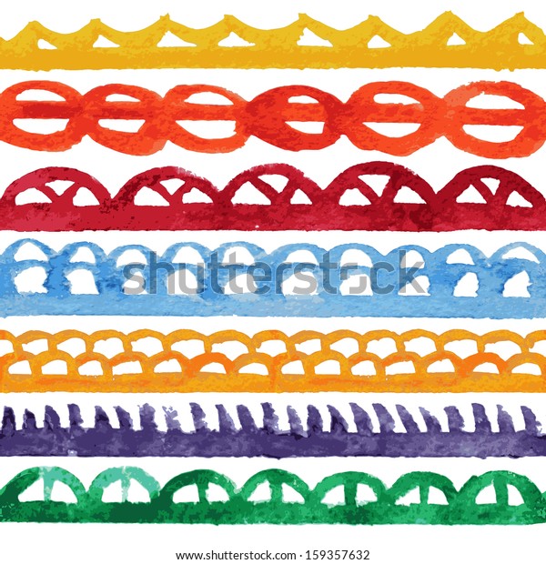 Vector Trims Watercolor Texture Trim May Stock Vector (Royalty Free ...