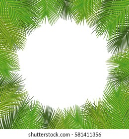 Exotic Tropical Palm Tree Frame Border: Vector có sẵn (miễn phí bản ...