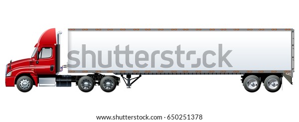 1,825 Tractor Trailer Side View Stock Vectors, Images & Vector Art ...