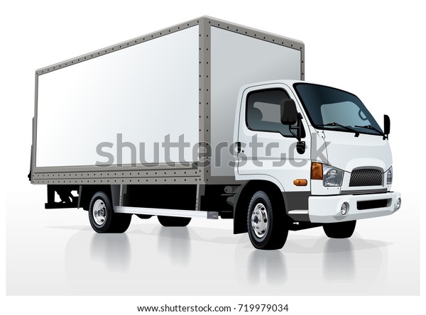Vector Truck Template Isolated On White Stock Vector (Royalty Free ...