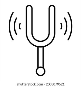Vector Tuning Fork Outline Icon Design Stock Vector (Royalty Free ...