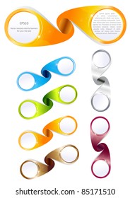 Vector Twisted Colorful Banners Text Stock Vector (Royalty Free ...