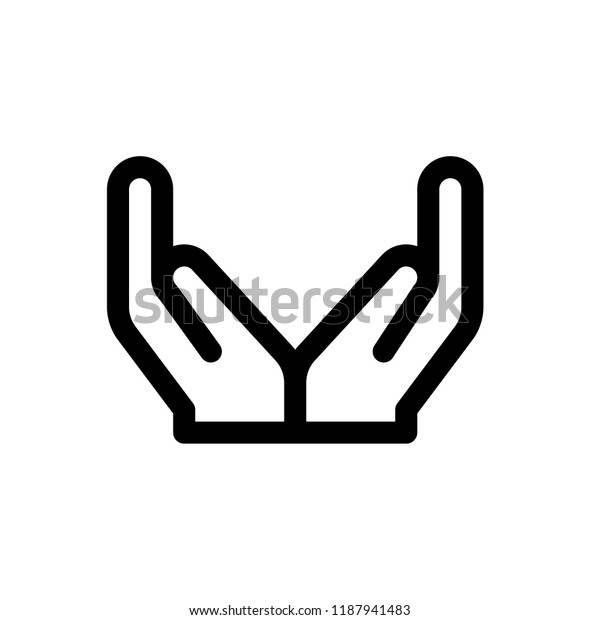 Vector Two Protecting Hands Icon Stock Vector (Royalty Free) 1187941483 ... Vector Two Protecting Hands Icon Stock Vector (Royalty Free) 1187941483 ...