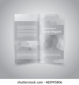 Vector Twofold Brochure Design Template Abstract Stock Vector (Royalty ...
