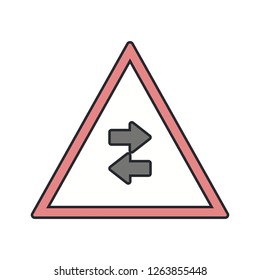 Vector Twoway Traffic Crosses Oneway Road Stock Vector (Royalty Free ...