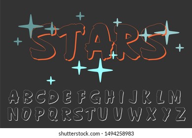 Vector Typeface Alphabet Letters Named Stars Stock Vector (Royalty Free ...