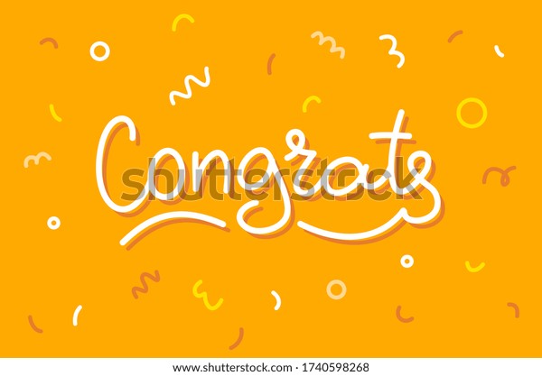 Ilustración vectorial de congrats de palabras: vector de stock (libre ...