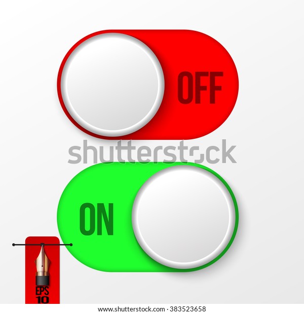 Vector Ui Switch Button Slider Bar Stock Vector Royalty Free 383523658