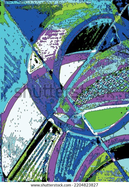 Vector Unique Abstract Art Composition Texture Stock Vector (Royalty ...
