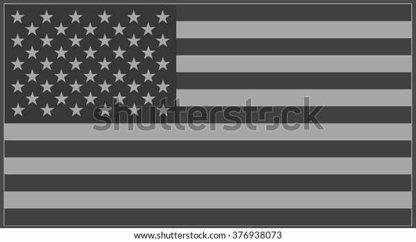 Vector United States Flag Grey Stock Vector (Royalty Free) 376938073 ...