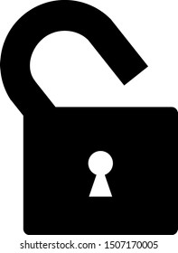 Vector Unlock Flat Icon Vector Pictogram Stock Vector (Royalty Free ...