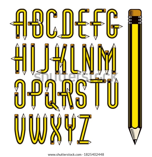 Vector Upper Case English Alphabet Letters Stock Vector (Royalty Free ...