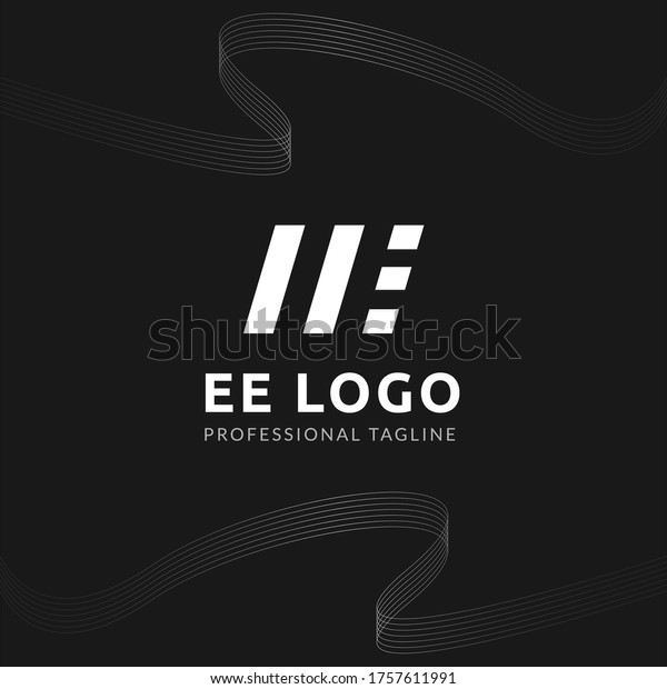 Vector Uppercase Letter Ee Negative Space Stock Vector (Royalty Free ...