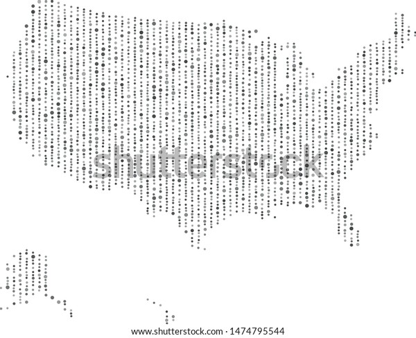 Vector Usa Map Filled Texture Vertically Stock Vector (Royalty Free ...