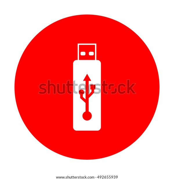 Vector Usb Flash Drive Sign White Stock Vector (Royalty Free) 492655939 ...