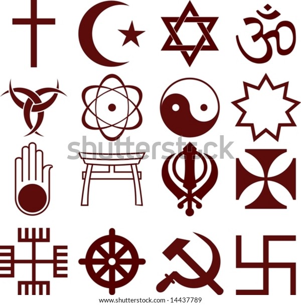 Vector Various Religious Symbols Stock Vector (Royalty Free) 14437789