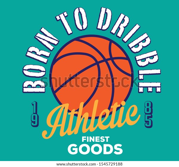 Vector Varsity Basketball College Print Stock Vector (Royalty Free ...