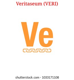 Vector Veritaseum Veri Digital Cryptocurrency Logo Stock Vector ...