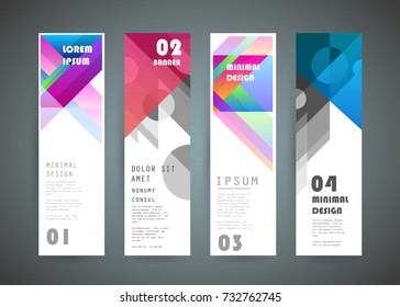 Vector Vertical Banner Design Stock Vector (Royalty Free) 732762745 ...
