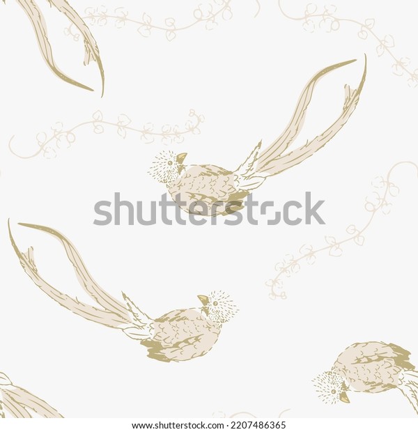 Vector Victorian Bird Drawing Twigs Pastel Stock Vector (Royalty Free ...